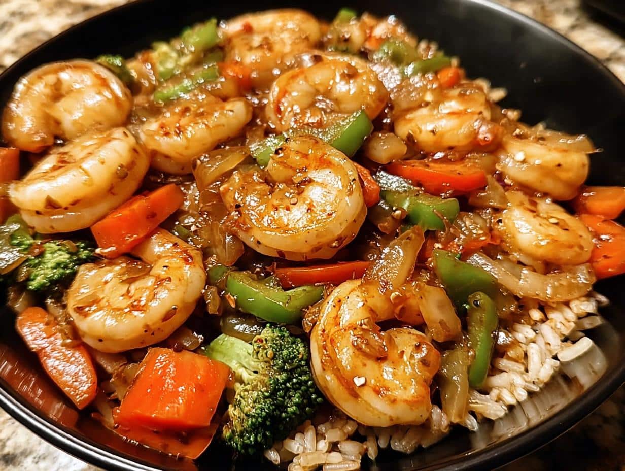 Healthy Dinner: 15-Minute Garlic Shrimp Stir Fry - Oporecipes
