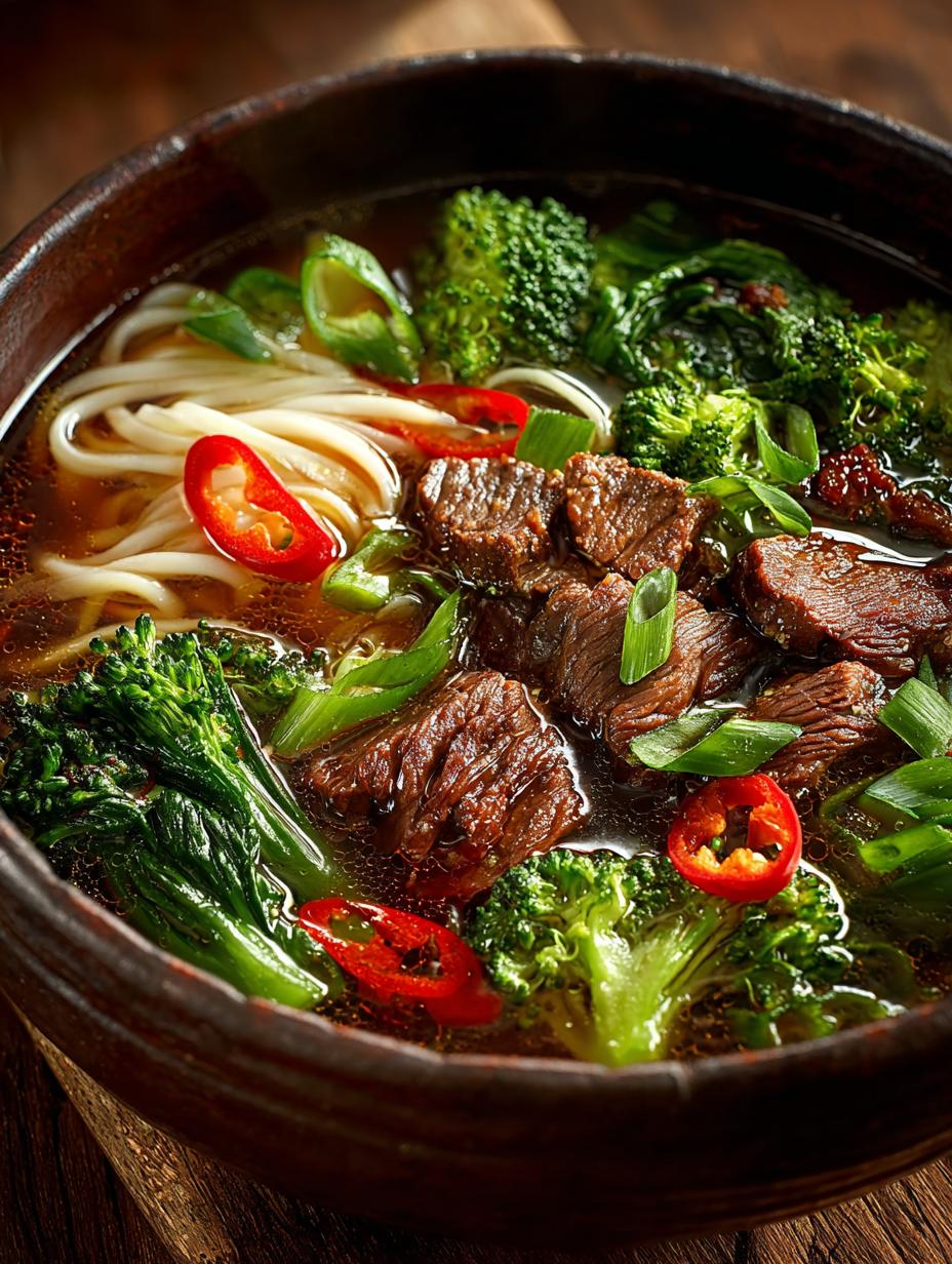 Delicious Beef Broccoli Noodle Soup Recipe for Comfort - Oporecipes